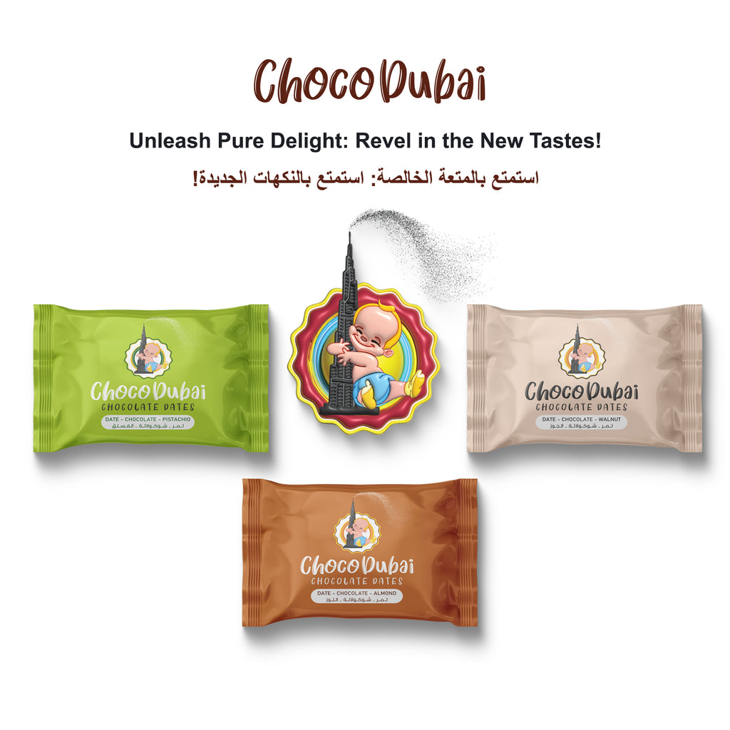 Dark Chocolate Dates Stuffed with Nuts 100 GM – choco-dubai